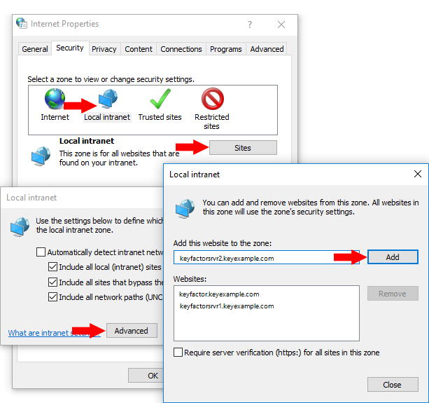 Configure Browsers for Integrated Windows Authentication