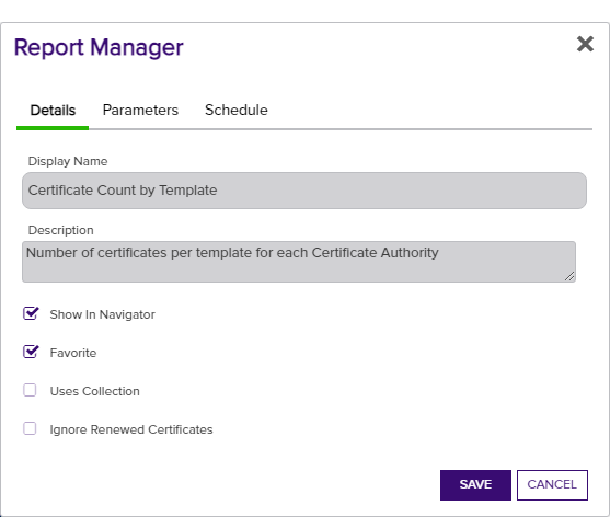 Report Manager Operations