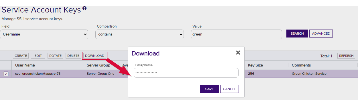 Downloading a Service Account Key
