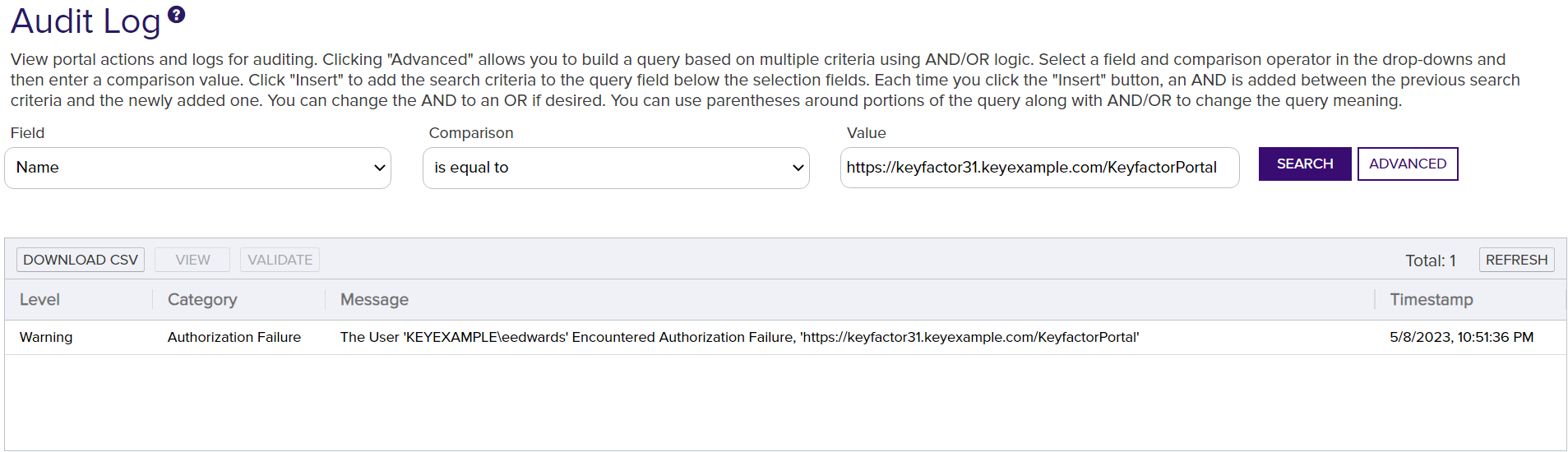 Audit Logging Specifics