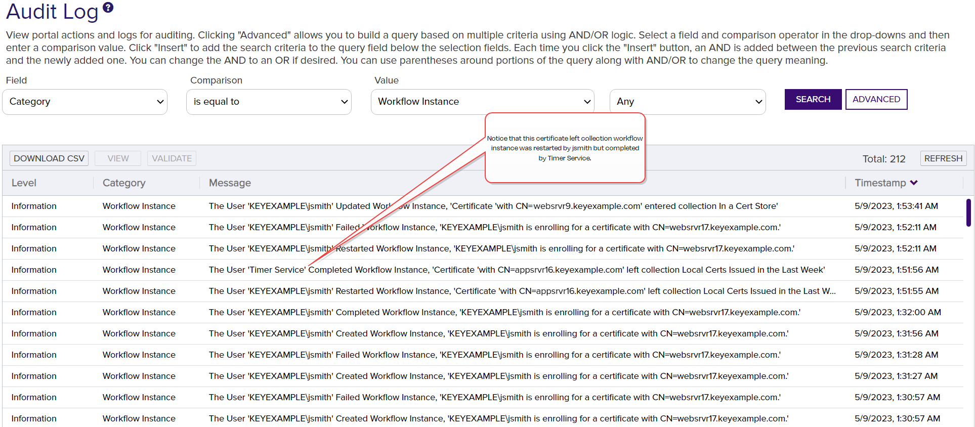 Audit Logging Specifics