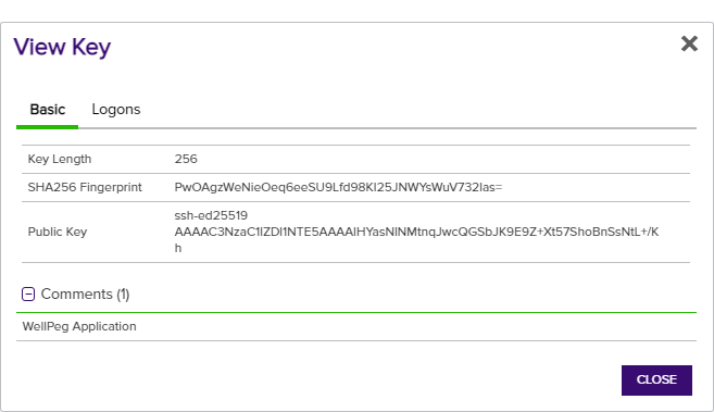 Viewing Unmanaged SSH Keys