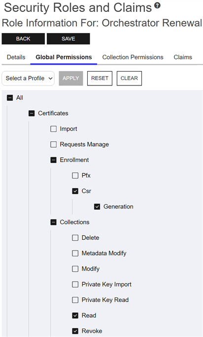 Register a Client Certificate Renewal Extension
