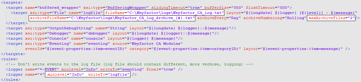 Configure Logging for the Keyfactor CA Policy Module