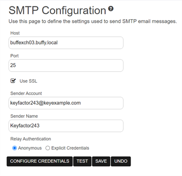 SMTP Configuration