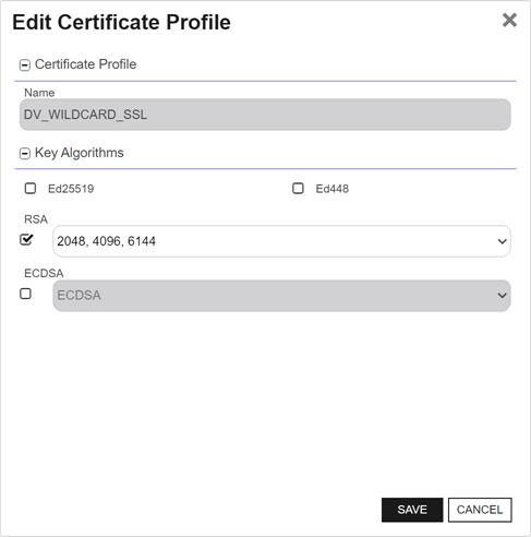 Certificate Profiles